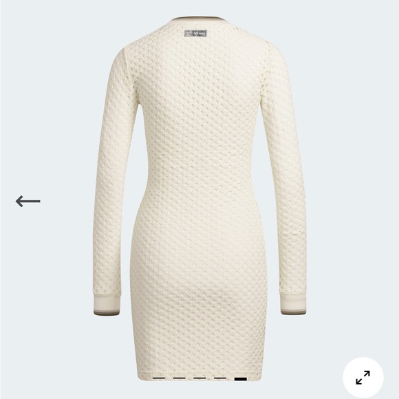 Dresses | Ivy Park Open Mesh Long Sleeve Mini Dress Off White | Poshmark